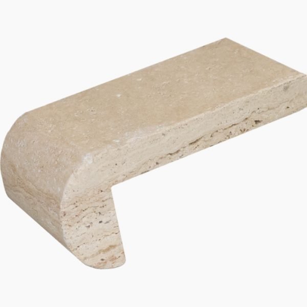 4x9 IVORY Tumbled Travertine COPING - Stone-Mart