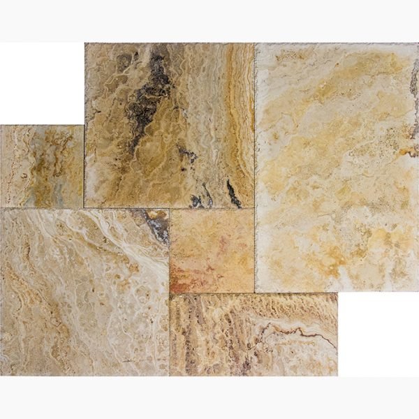 French Pattern TALYA GRAY Brushed Marble TILE - Stone-Mart