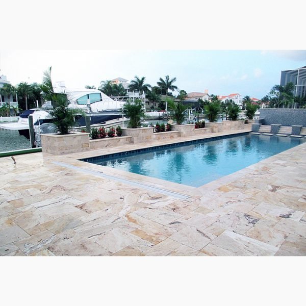 French Pattern LEONARDO Tumbled Travertine PAVER - Stone-Mart
